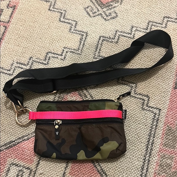 Bags | Andi Camouflage Crossbody Bag With Pink Accent | Poshmark